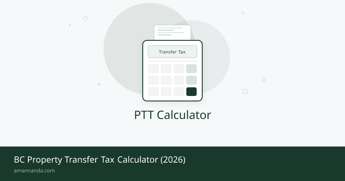 BC Property Transfer Tax Calculator (2026)